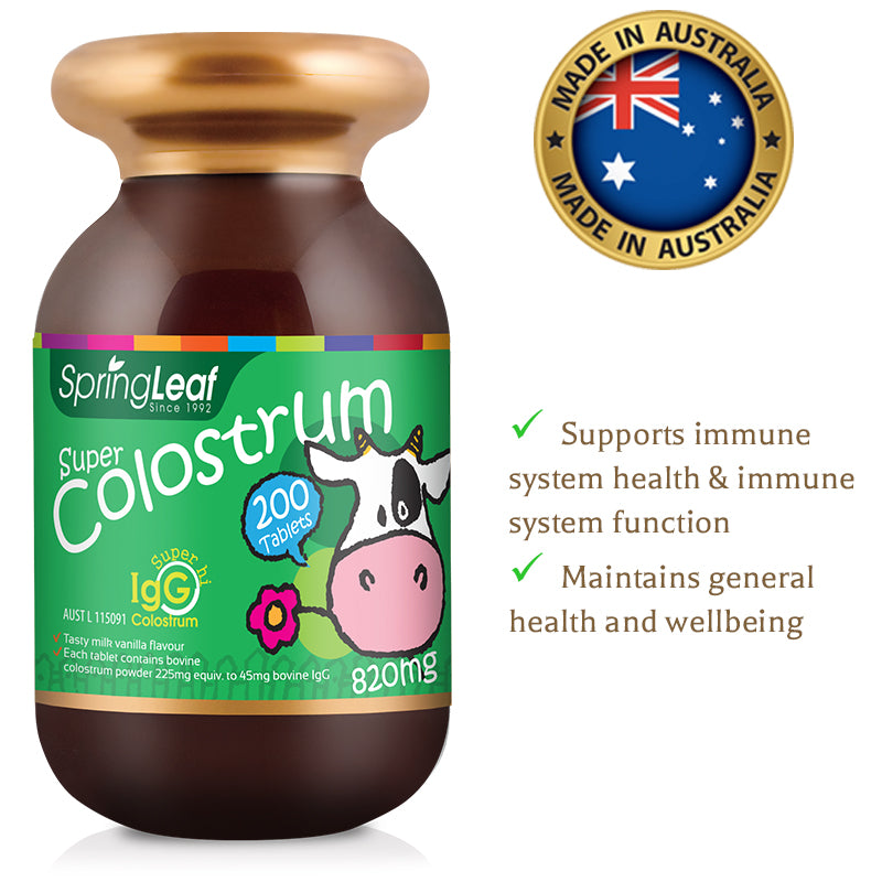 Spring Leaf - Kids Super Colostrum 820mg 200tab (Best Before: 28 Nov 2 ...